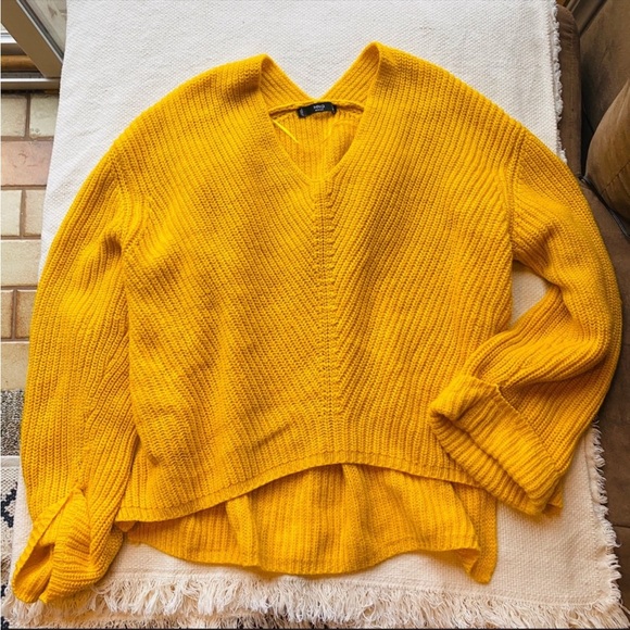 Mango | Sweaters | Mango Mustard Yellow Chunky Sweater | Poshmark